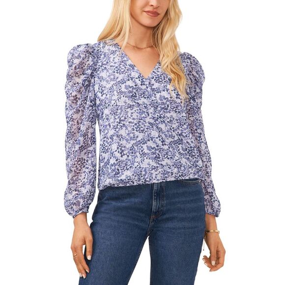 Sam & Jess | Tops | Sam Jess Womens Surplice Puff Sleeve Top | Poshmark